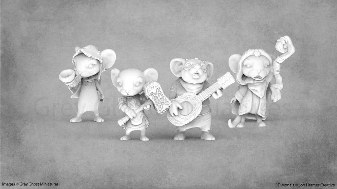 Fantasy Mousefolk Miniatures Part I | Job Hermes Creative - Etsy