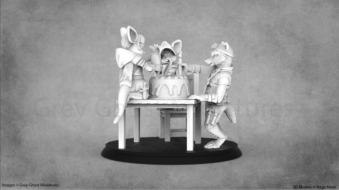 A Birthday Party! Fantasy Mousefolk Miniatures | Naga Miniatures - Etsy