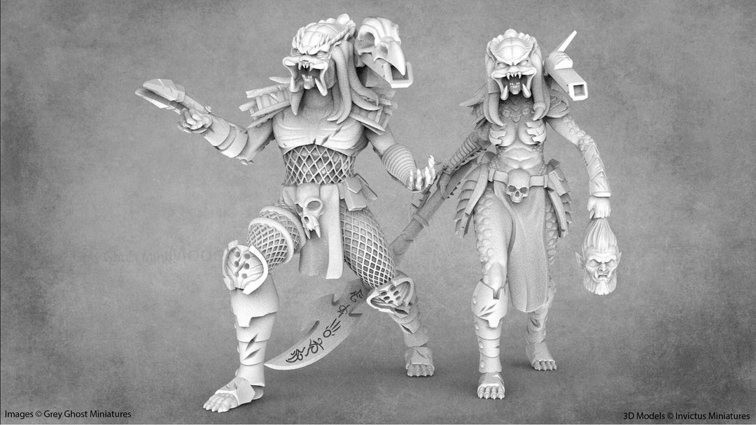 Sci-fi Alien Hunter Miniatures | Invictus Miniatures - Etsy