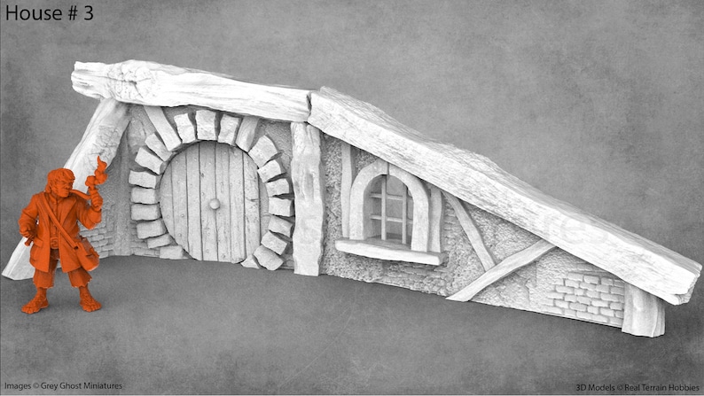 Halfling Houses | Hobbit Homes | Fantasy Terrain - Etsy