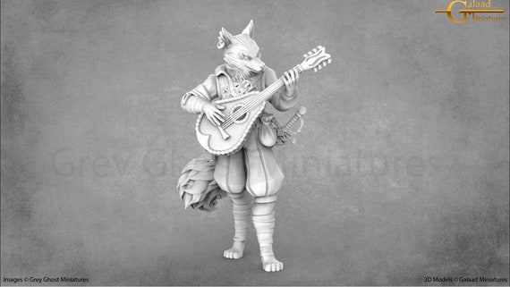 Esmerelda Kitsune Bard Kitsune Miniature Bard Miniature - Etsy Australia