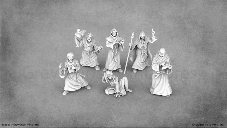 Resin Abbey Monks Miniatures: Monastery Terrain, 28mm/32mm Scale - Etsy