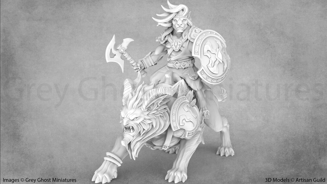 Lionborn Warband | Fantasy Lionfolk Miniatures | Artisan Guild - Etsy