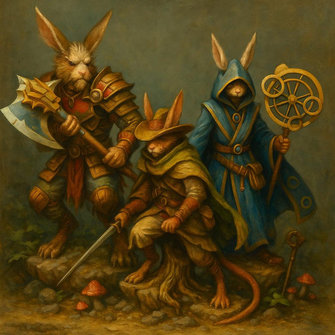 Rabbitfolk Miniature Set: Dnd Animal Adventurers - Heroes of the ...