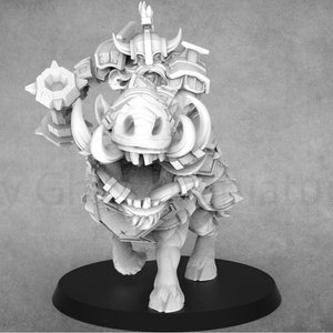 Hakgrot, Dwarven Beastmaster | Dwarf Miniature | Boar Rider Miniature ...