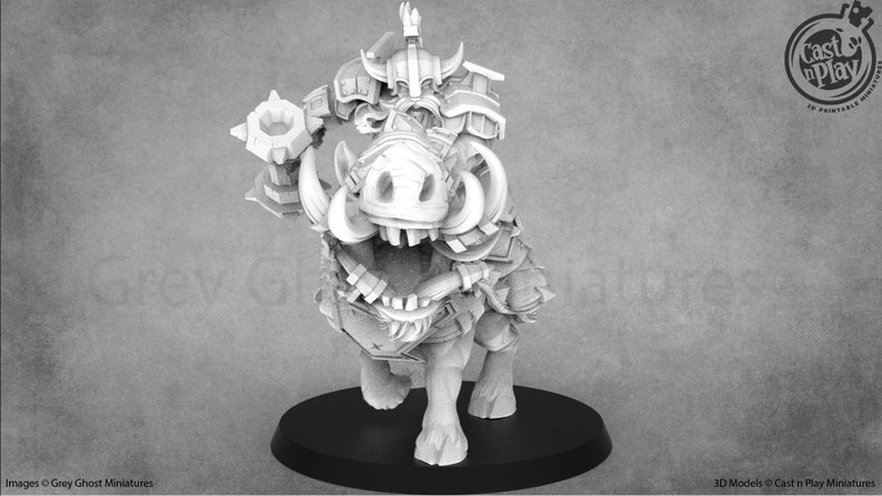 Hakgrot Dwarven Beastmaster Dwarf Miniature Boar Rider | Etsy