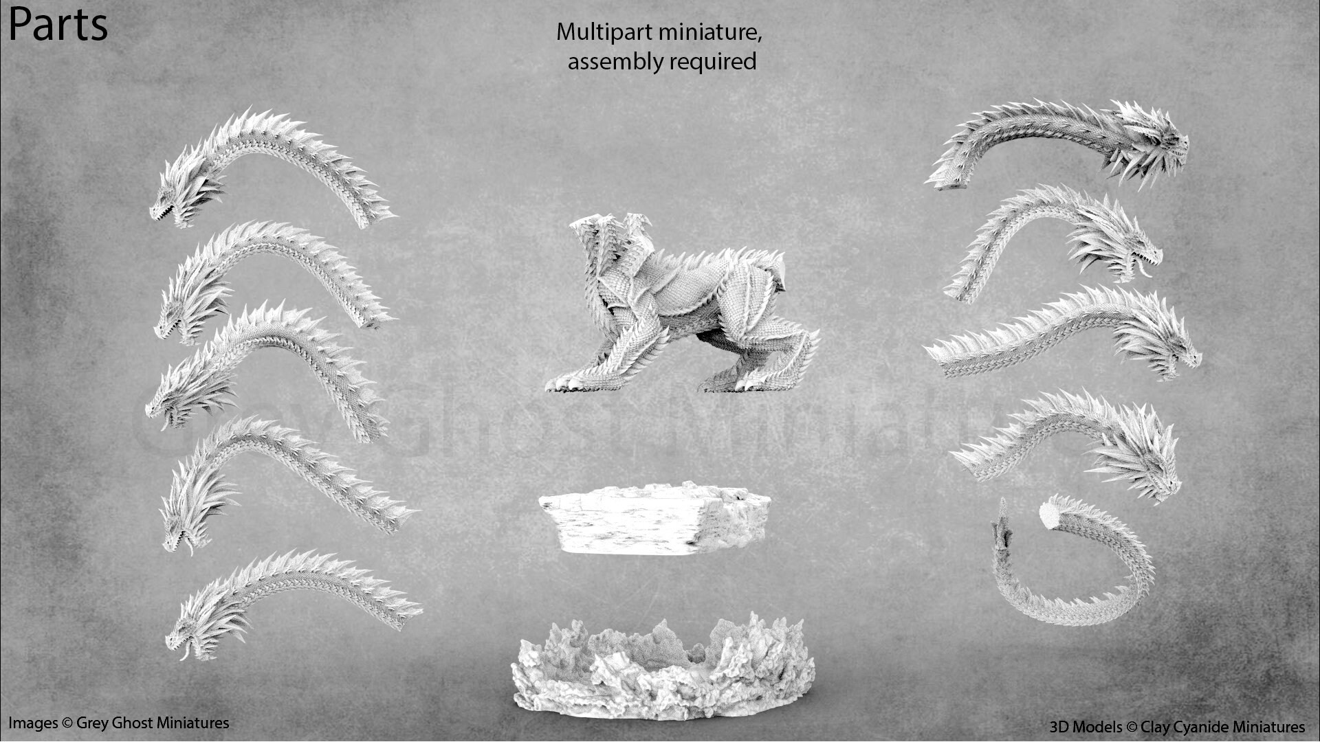 Legendary Hydra Miniature Clay Cyanide | Etsy