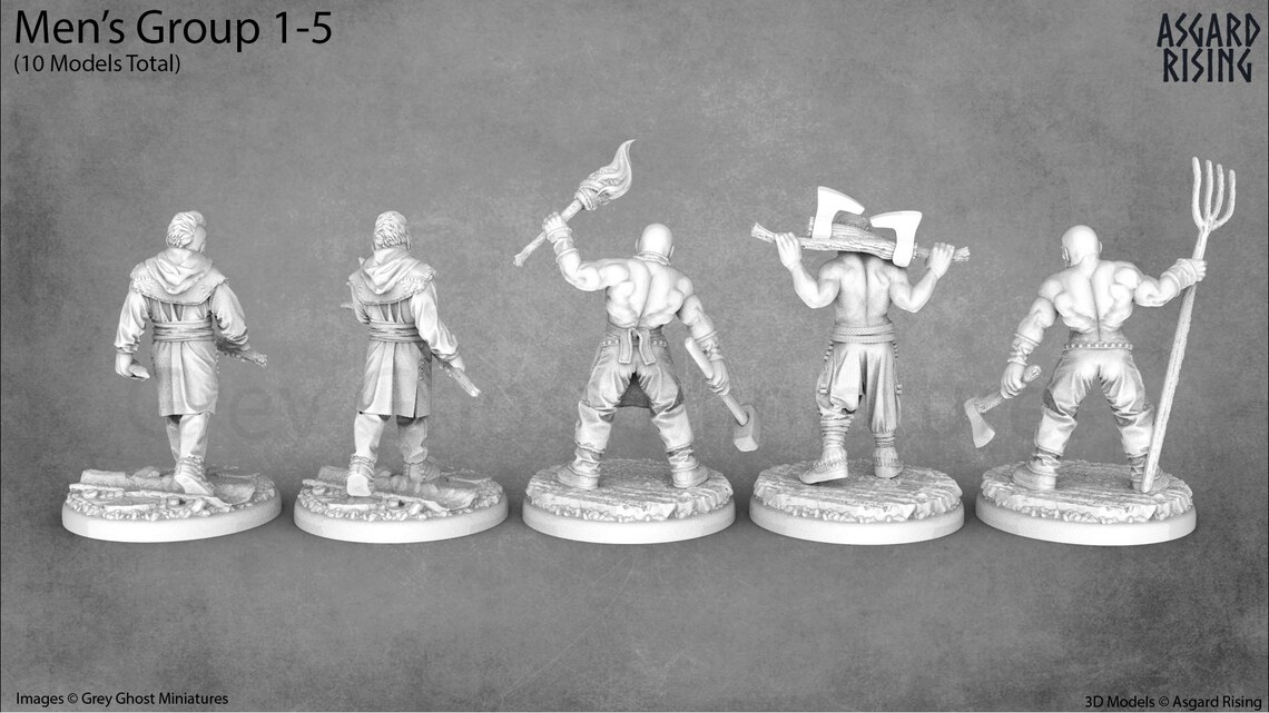Ready-for-battle Villager Miniatures Viking Villager - Etsy