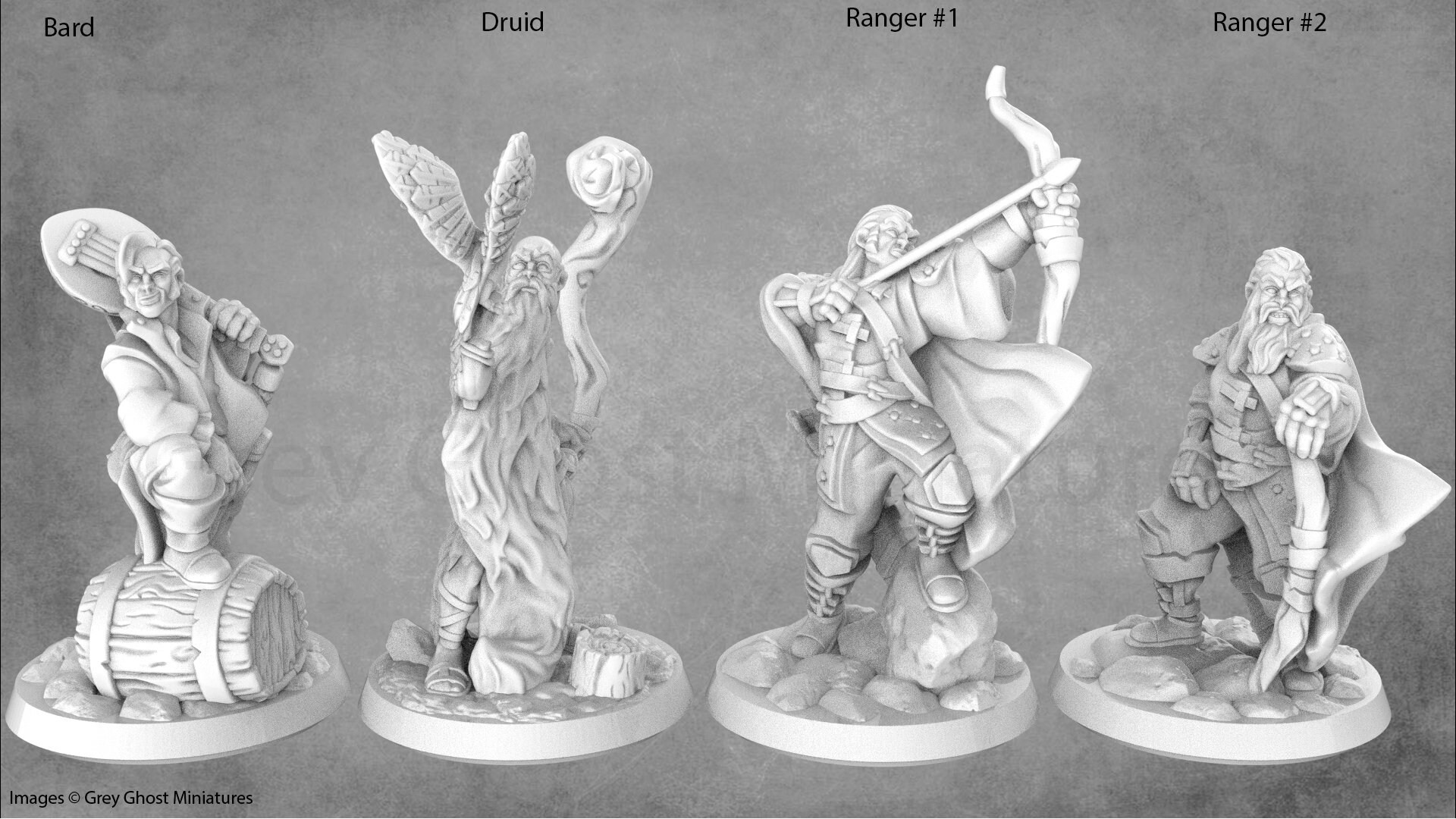 Assorted Male Characters for D&D Bard Druid Ranger | Etsy