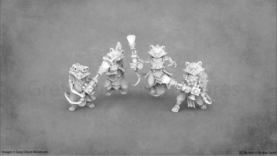 Racoon Spirit Busters Miniatures: Panic at Moorefrost Manor (28mm-75mm ...