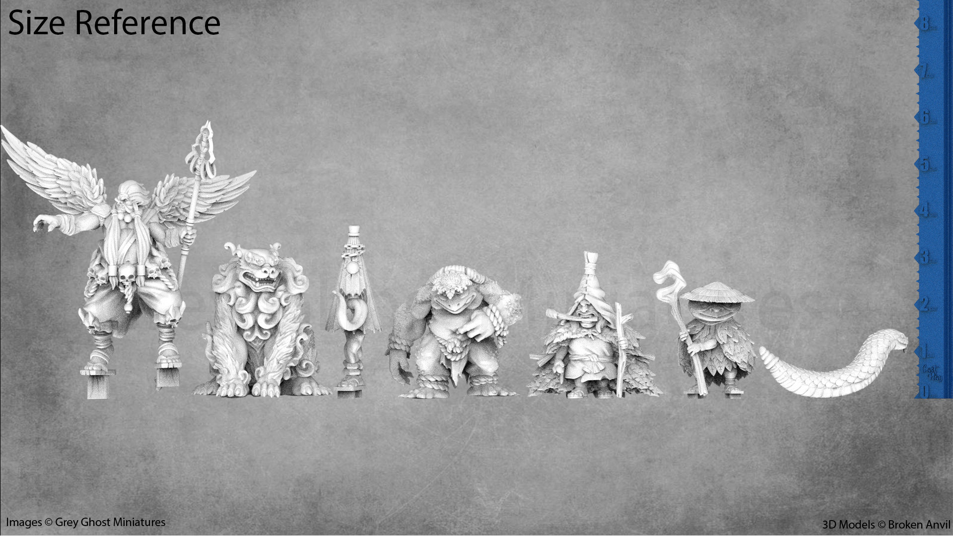 Yokai Miniatures Japanese Folklore Miniatures Tengu Etsy