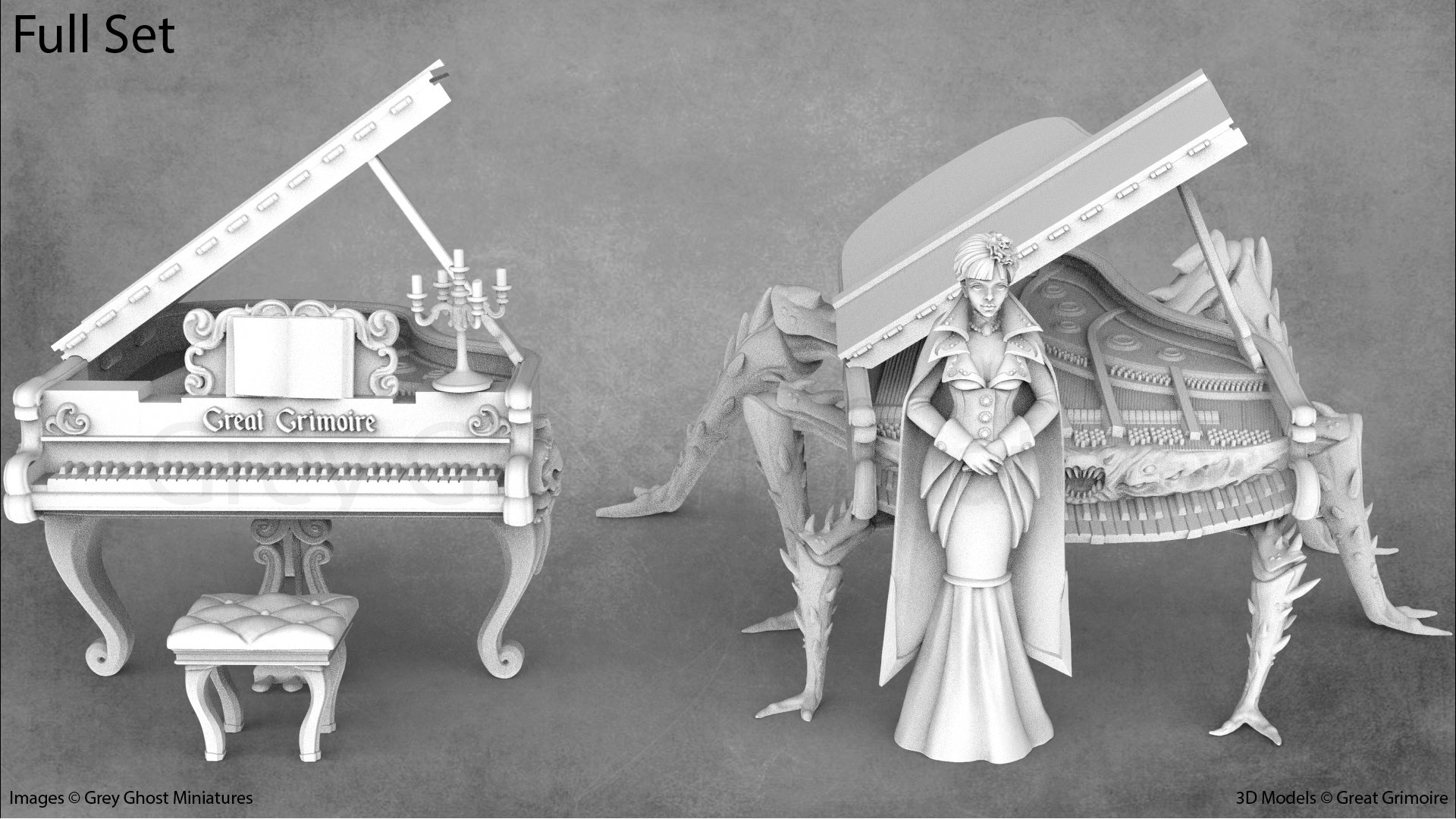 Madelaine & the Cursed Piano Horror Miniatures Great - Etsy