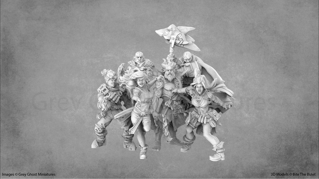 Incredible Set of Genasi Miniatures! | Genasi Ranger, Genasi Cleric ...