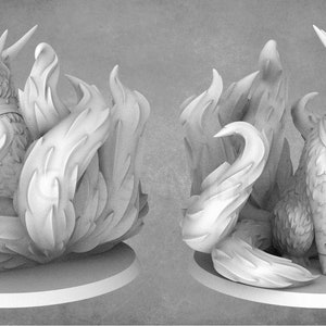 Kitsune Miniature | Multi-tailed Fox | 32mm Miniature | RN Estudio - Etsy