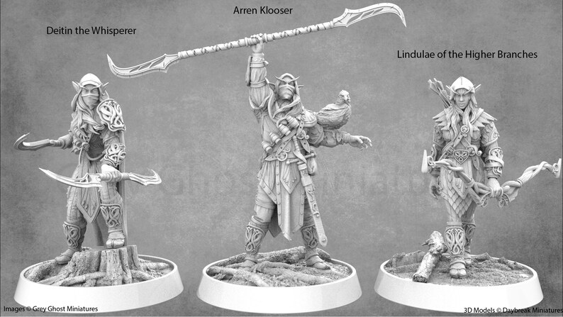 High Hollow Elves Miniatures: 32mm/75mm Resin Models by Daybreak - Etsy