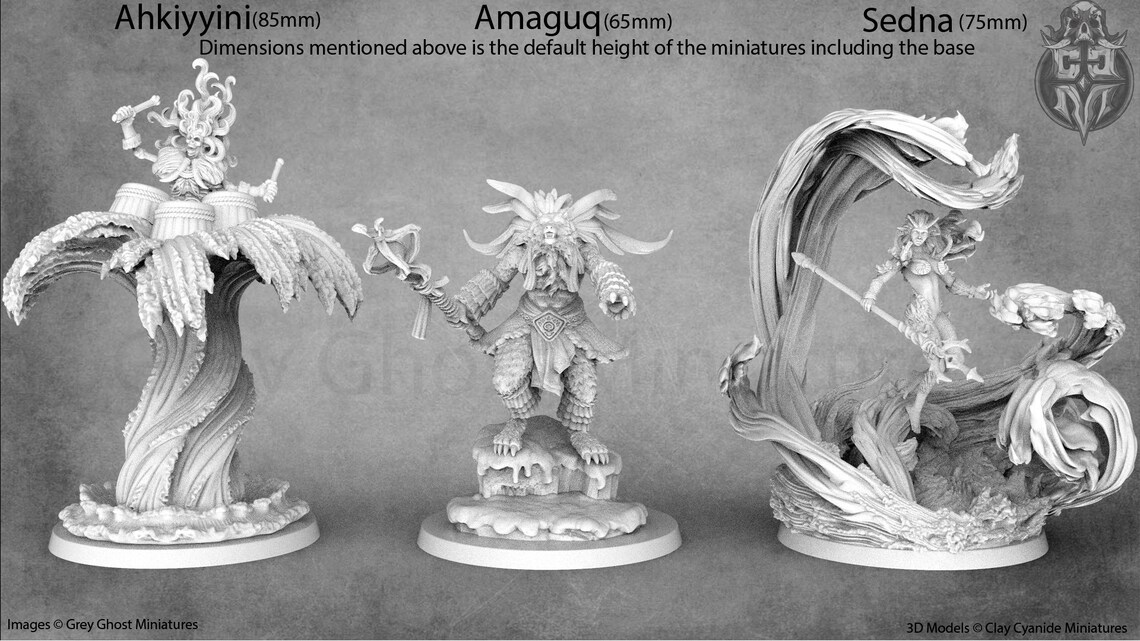 Inuit Folklore Miniatures | Sedna | Saumen Kar | Ahkiyyini| Archer ...
