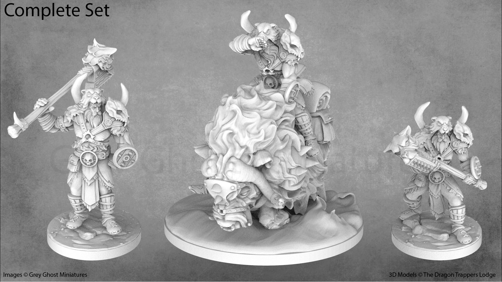 Vaultamir & Horgarth Musk Ox Mount Barbarian Warrior - Etsy