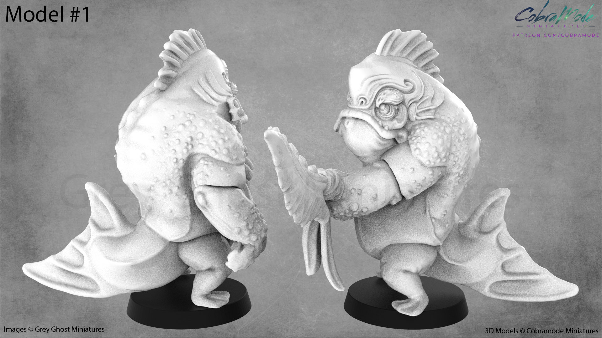 Fish-ogre Jow Miniatures Fishmen Miniatures Unique | Etsy