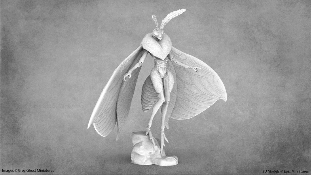 Moth Queen Miniature: 3D Printed Resin Model - Epic Miniatures - Etsy