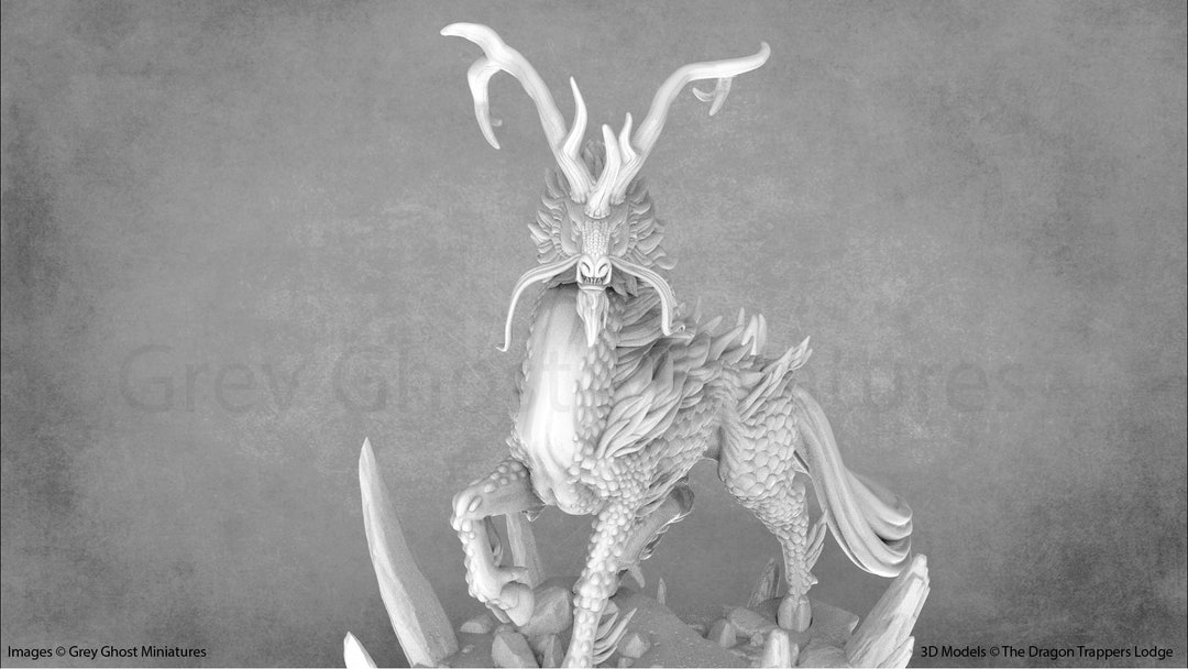 Kirin Miniature: Legendary Qilin Beast, Dragon Trappers Lodge - Etsy