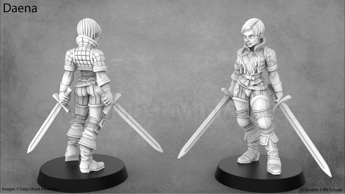 Video Game-inspired Female Miniatures 32mm Miniature 28mm - Etsy