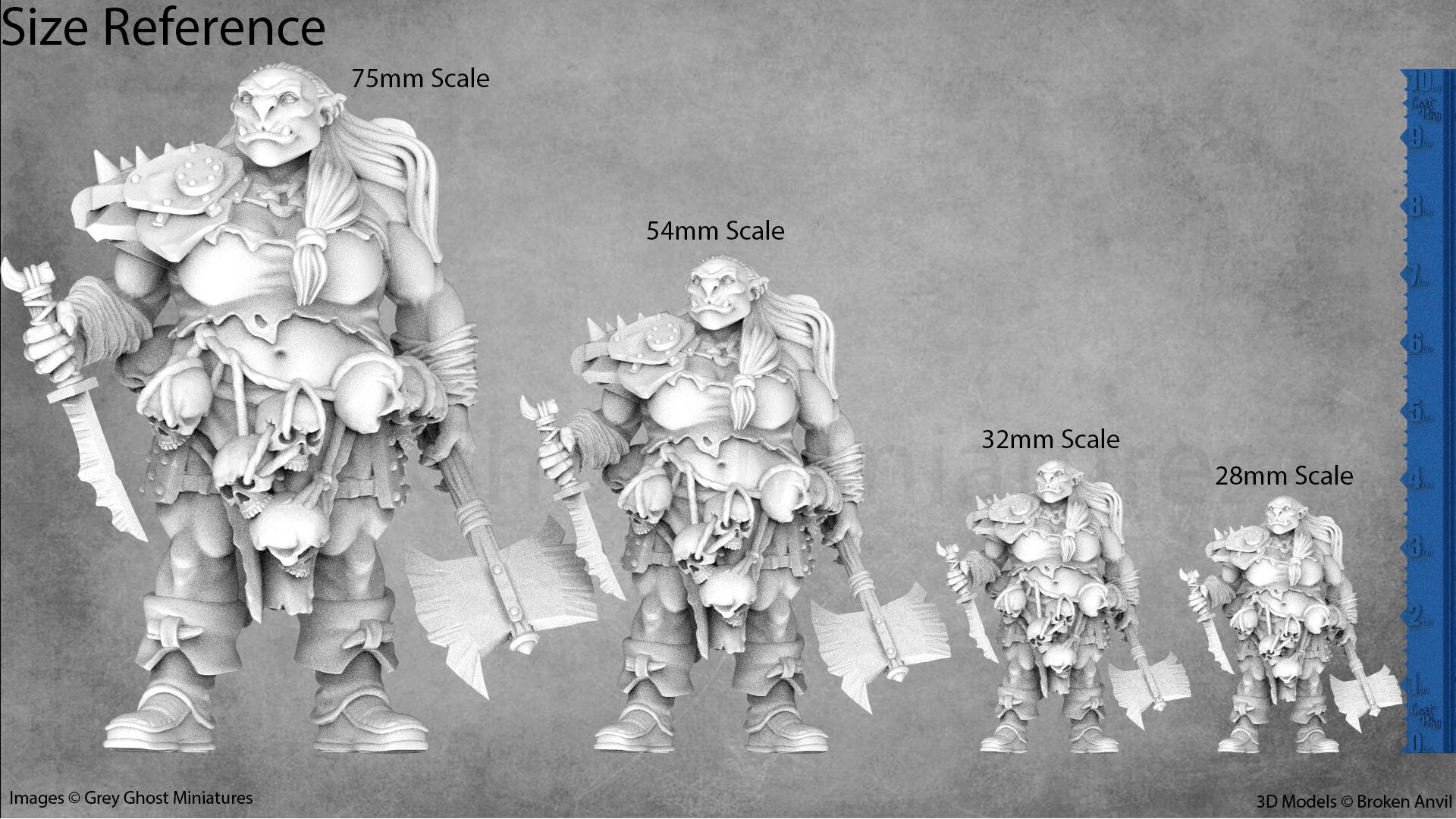 Fantasy Royal Orc Queens Guard Miniatures Broken Anvil - Etsy