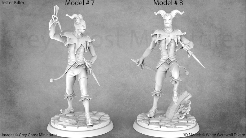Iron Kingdom Jesters | Jester Killers | White Werewolf Tavern - Etsy