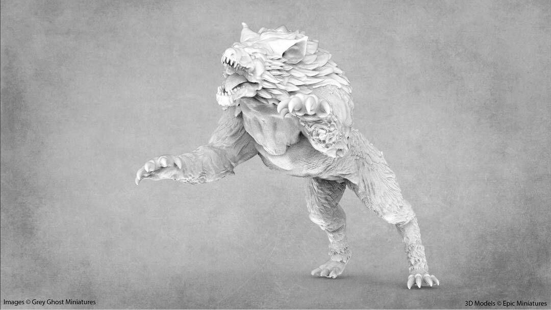 Set of Viscous Wargs | D&D Warg Miniatures | Epic Miniatures - Etsy