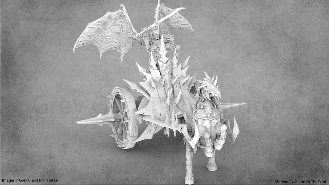 Fantasy Knight Wagons Chariot Miniatures Lord of the Print - Etsy