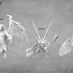 Fantasy Demon Miniatures | Tanarukk | Bone Devil | Vrock | Epic ...