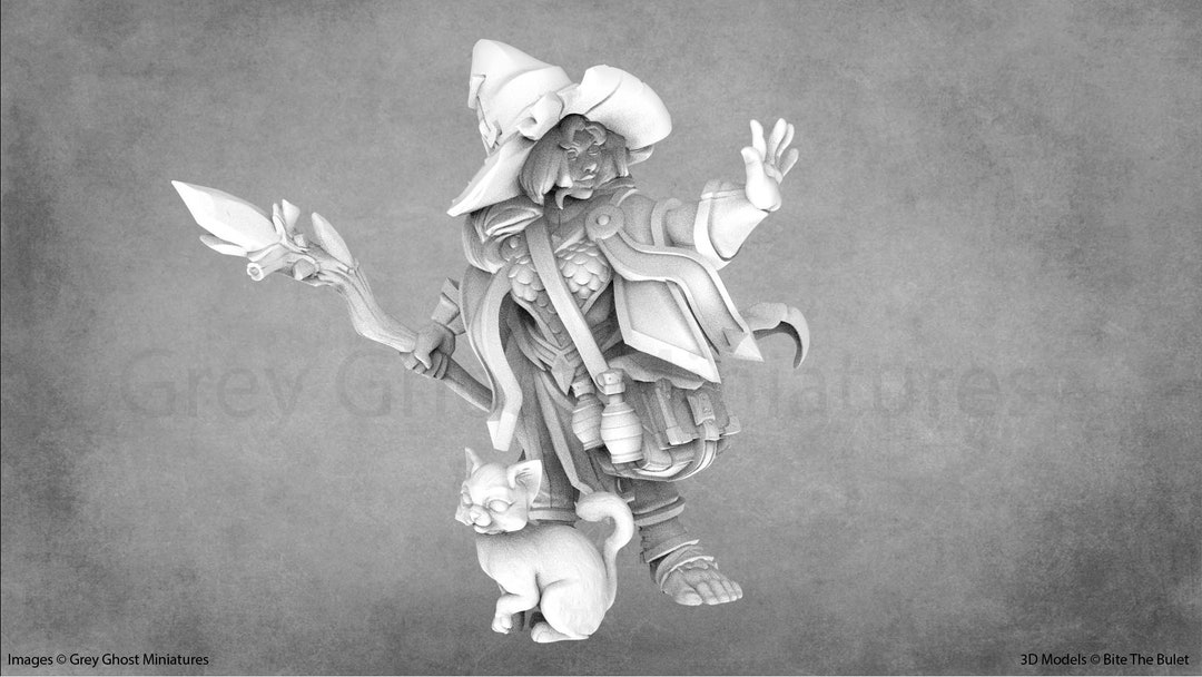 Halfling Wizard | Halfling Miniatures | Bite the Bullet - Etsy