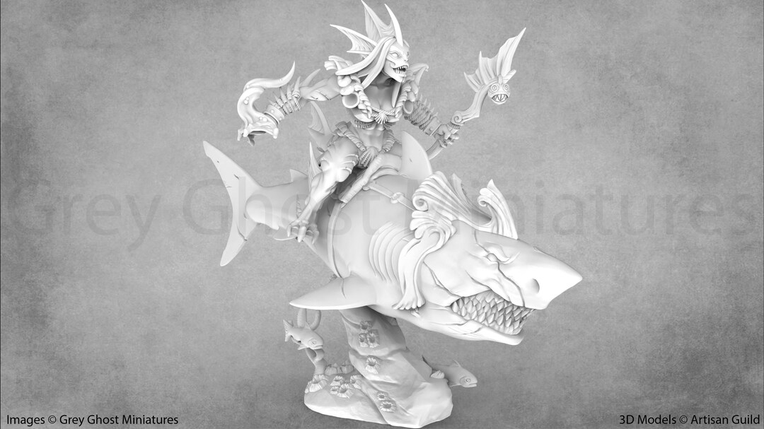 Tidal Shark Riders | Sharkfolk Miniatures | Artisan Guild - Etsy