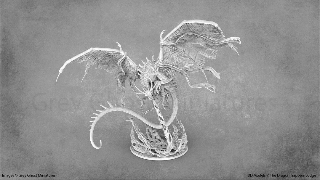 Morkarth Ghost Dragon Miniature: Huge Undead Resin Model - Etsy