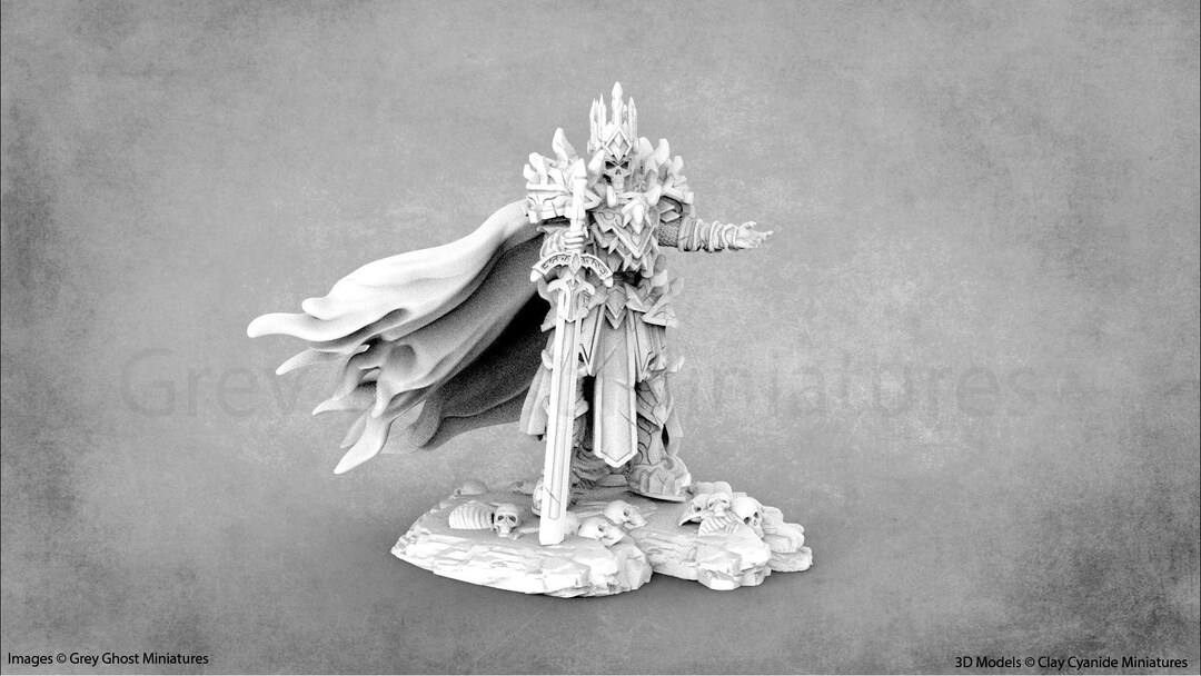Lich King Miniature | Resin Undead King for Tabletop Games - Etsy