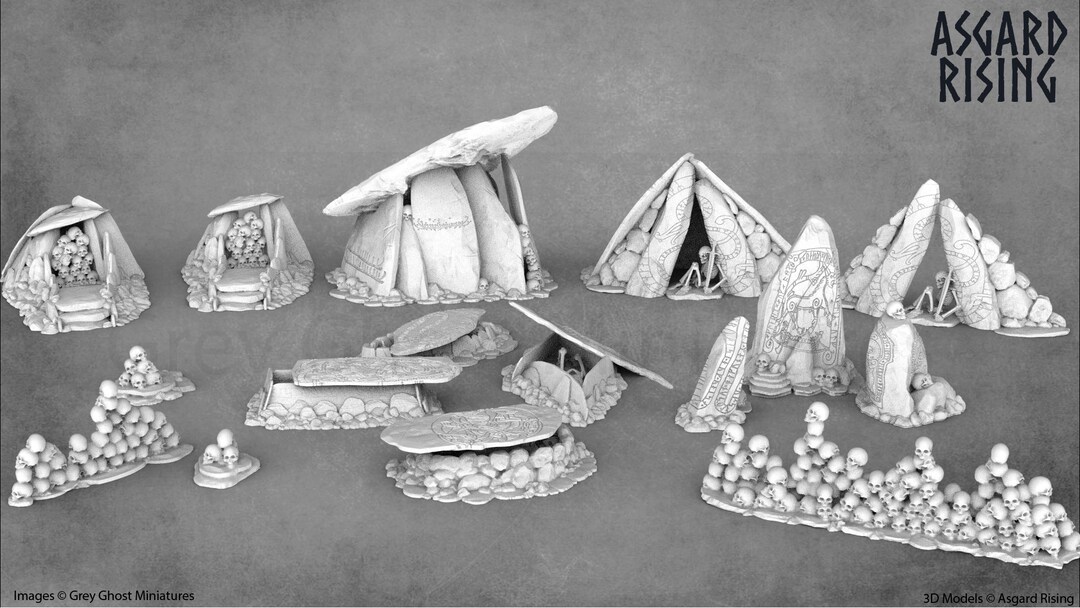 Resin Medieval Graveyard Terrain: Viking Tomb, Barrows - Etsy