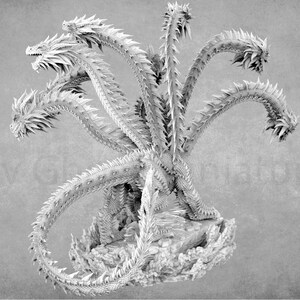 Legendary Hydra Miniature | Clay Cyanide - Etsy