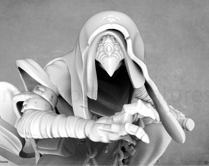 Kenku 3d Printed Miniatures by Manuel Boria for Tabletop Rpgsdungeons ...