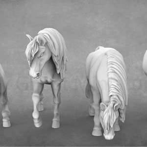 Set of Miniature Horses | 28mm Horses | 32mm Horses | 54mm Horses ...