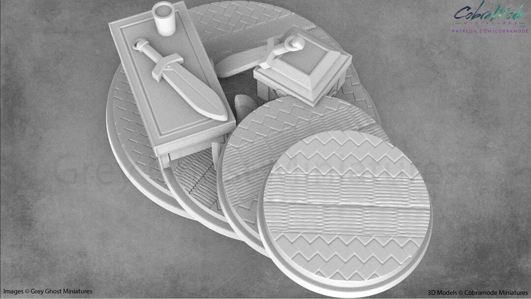 Great Set of Bases for Your Miniatures | Geometric Key | Empty Room ...