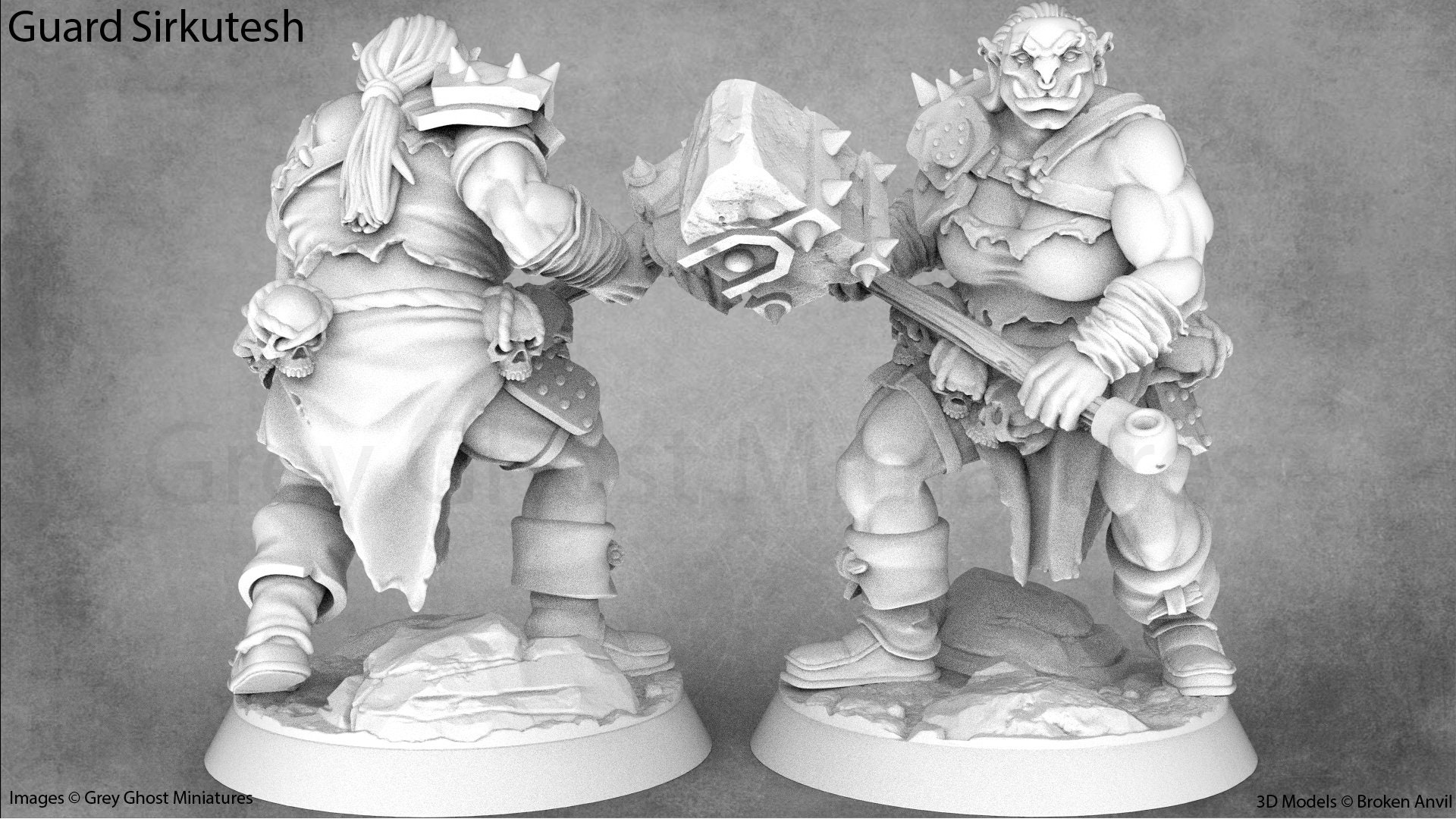 Fantasy Royal Orc Queens Guard Miniatures | Broken Anvil - Etsy