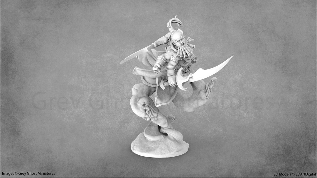 The Bound Djinn Miniature | Pharsan Satrapies | 3dartdigital - Etsy