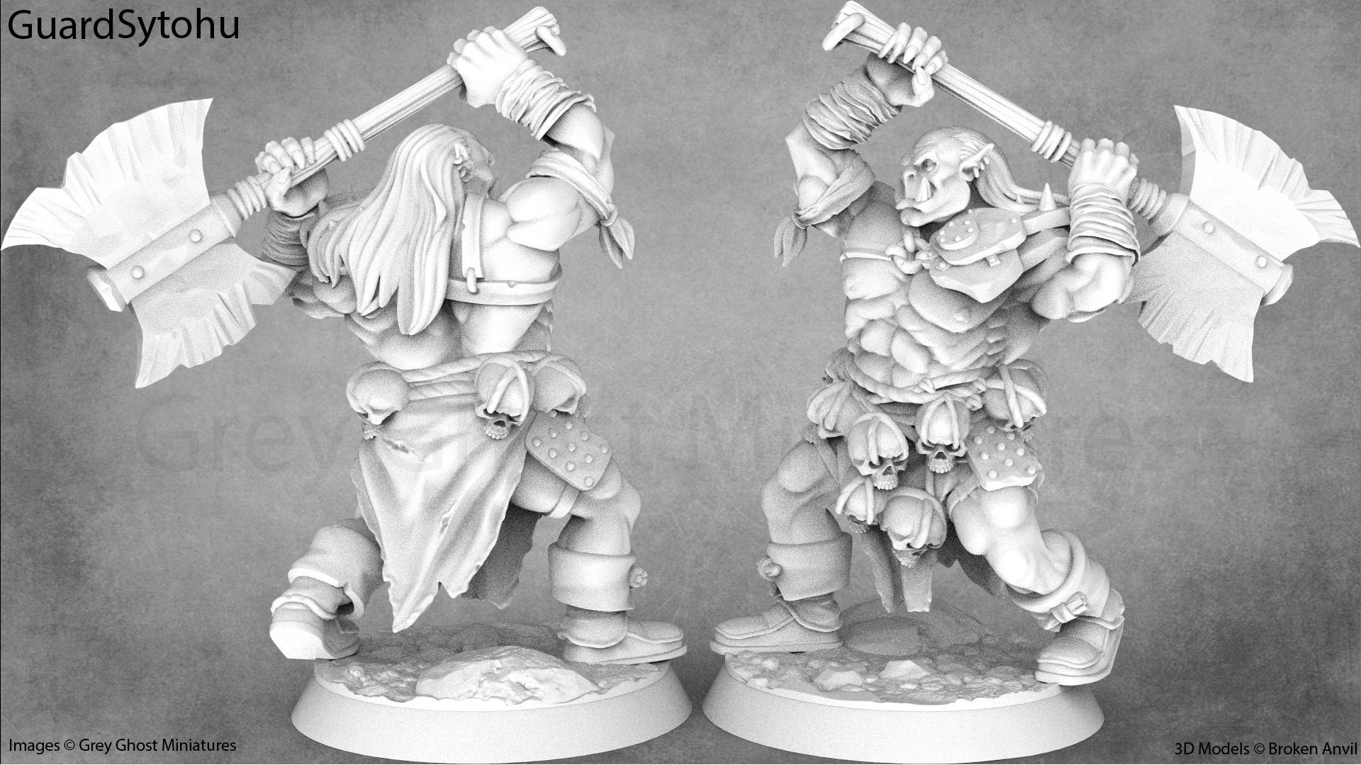 Fantasy Royal Orc Queens Guard Miniatures Broken Anvil - Etsy