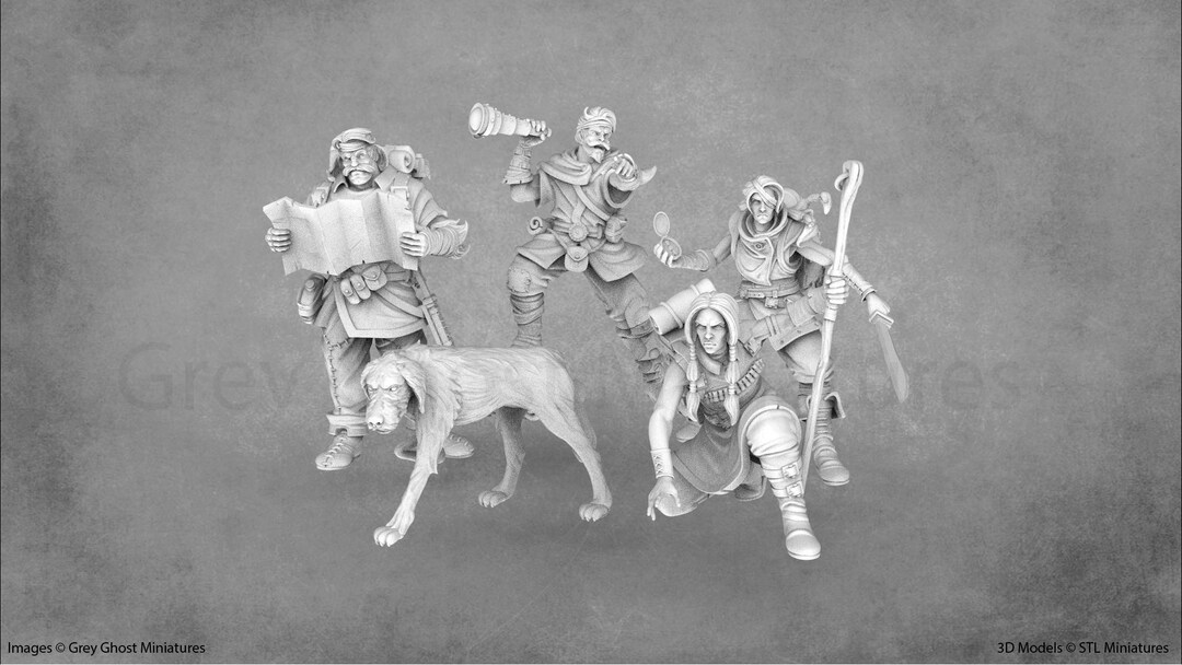 Into the Unknown - the Adventurers Miniature Set | Explorer Miniatures ...
