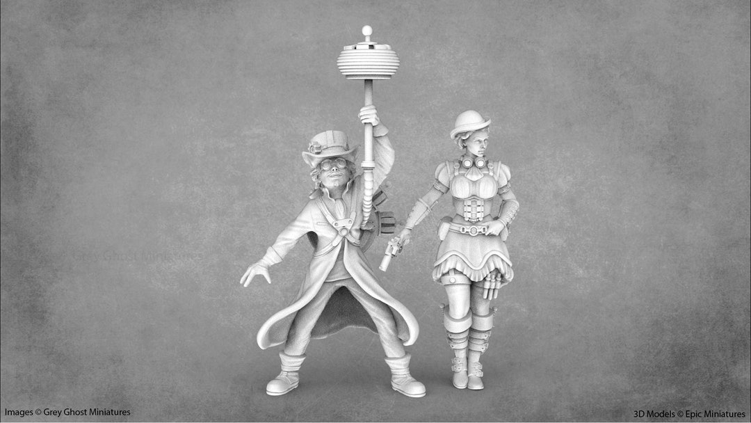 Steampunk Miniatures | Steam Constructs | Professor | Gunner | Jetpack ...