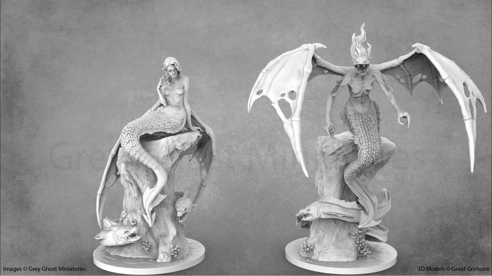 Siren of the Sea Mermaid Miniature 28mm Miniature 32mm - Etsy