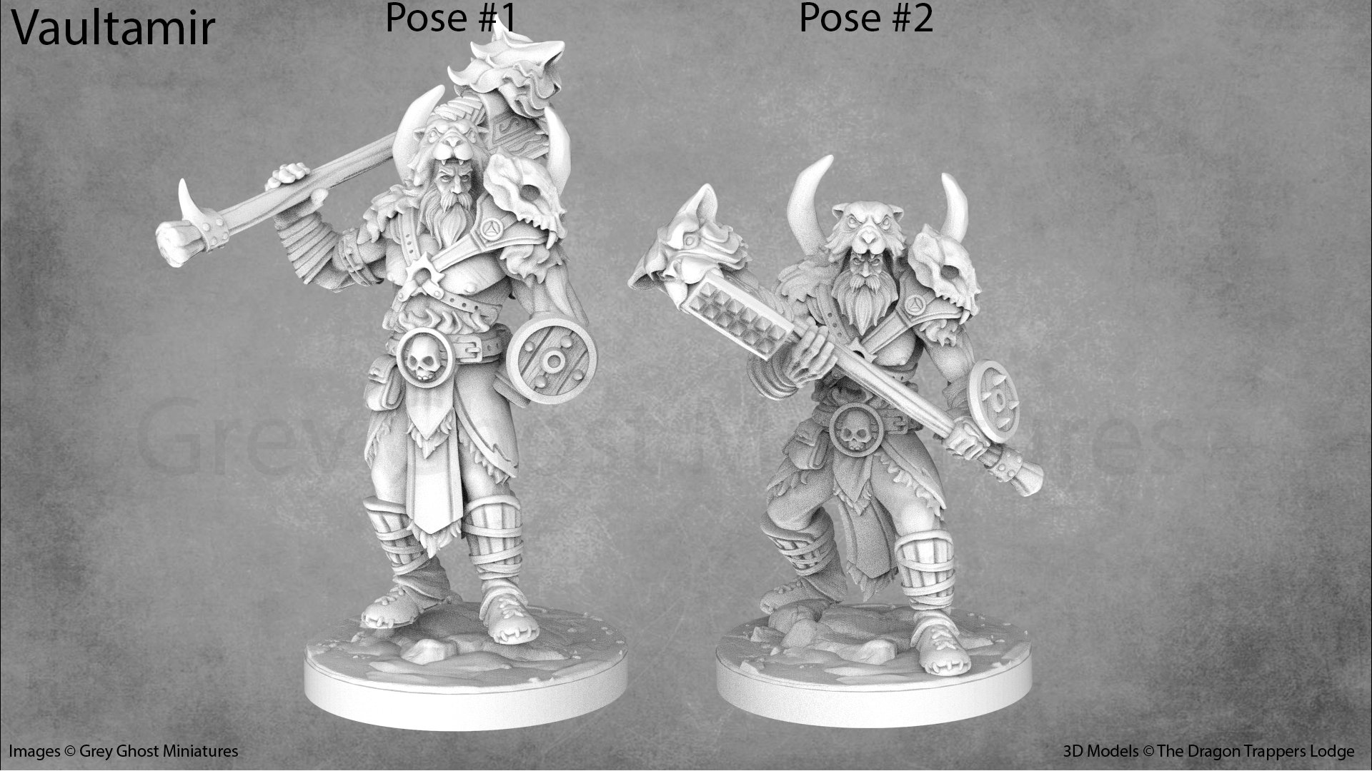 Vaultamir & Horgarth Musk Ox Mount Barbarian Warrior - Etsy