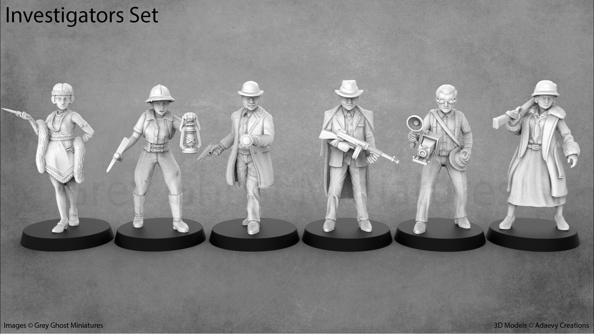 Innsmouth Investigators 1920s Miniatures Artist Gangster - Etsy Canada