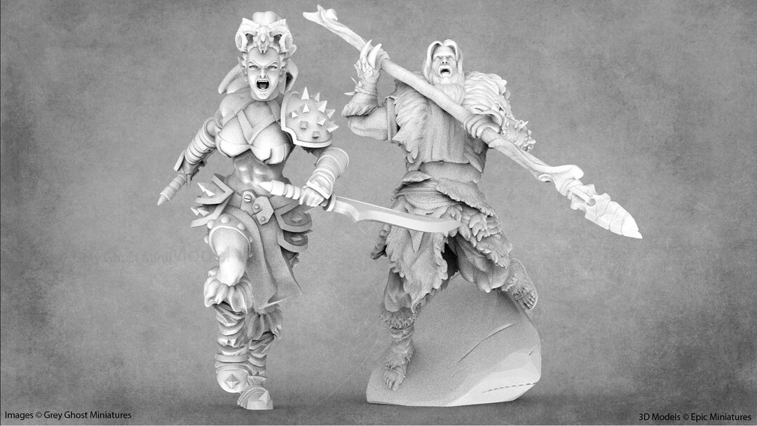 Fantasy Barbarian Miniatures Epic Miniatures - Etsy
