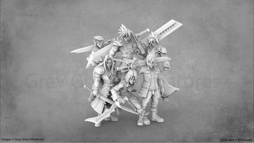 Anime-styled Miniatures Set: 28mm/35mm Resin Models - Etsy