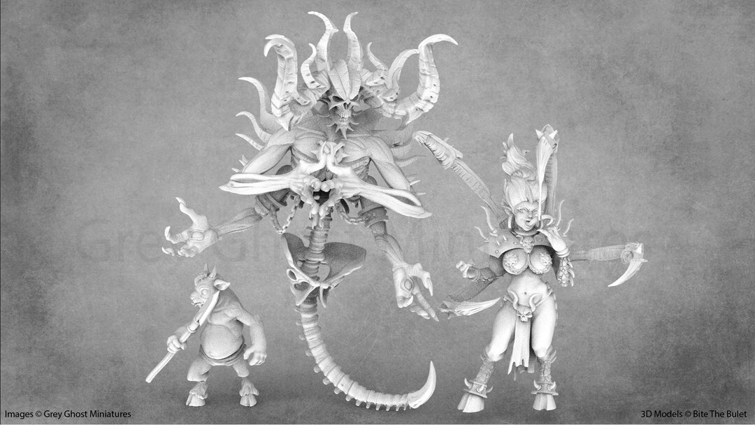 Fantasy Demon Miniatures | Bite the Bullet - Etsy